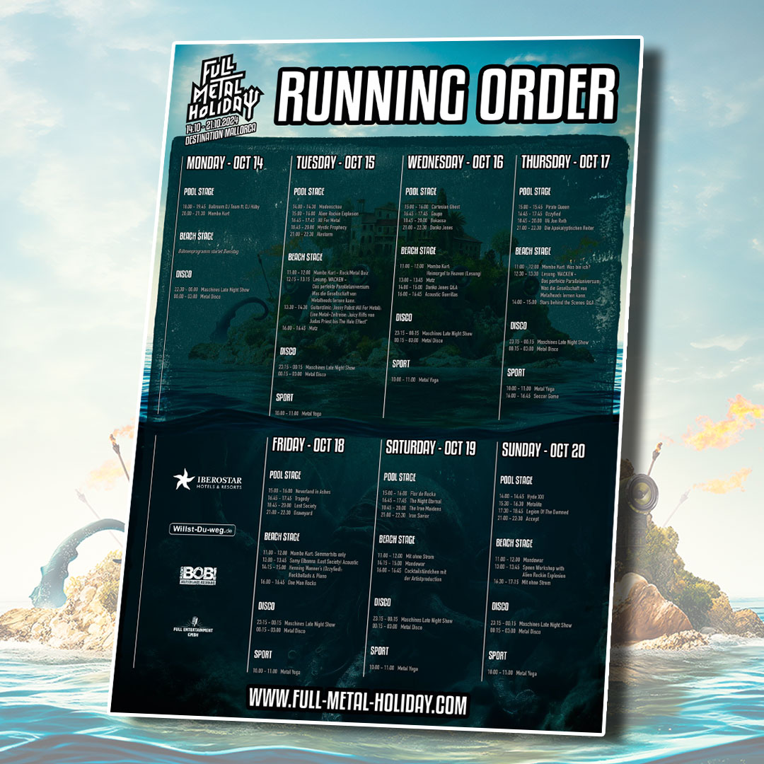 Running Order - Full Metal Holiday